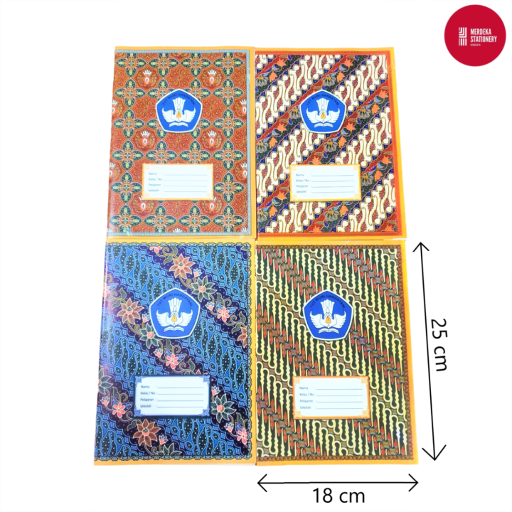 (20 Lembar)Sampul/Cover/Penutup Buku/Book ArtPaper Kwarto/Kuarto Batik ...