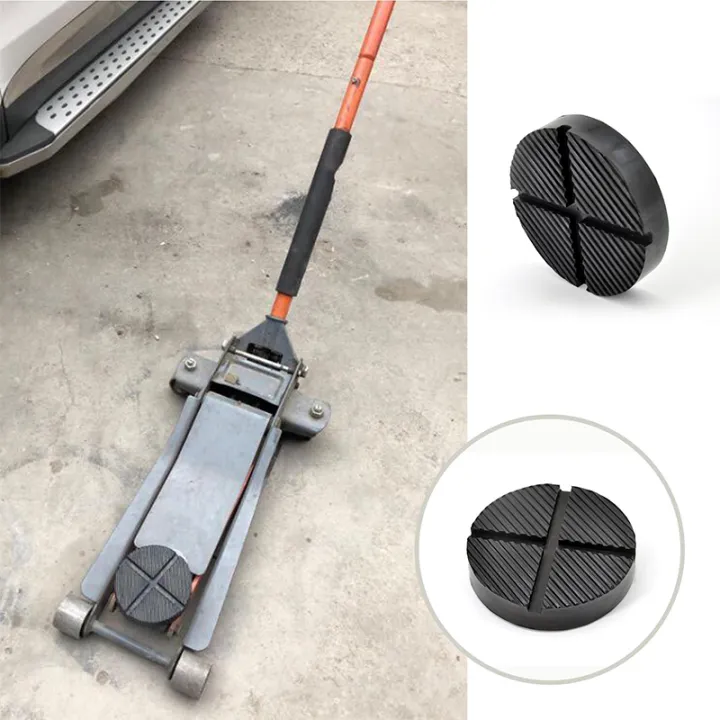 Ministar Car Lift Jack Stand Pads Black Rubber Slotted Floor Pad Frame ...
