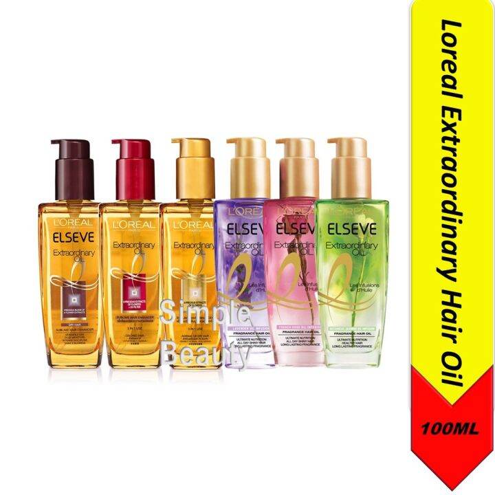 Loreal Paris Elseve Extraordinary Hair Oil/Hair Treatment (100ml) - For Dry / Frizzy / Damaged ...