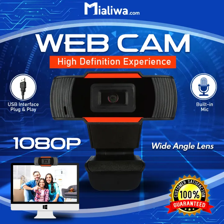 480p/720p/1080p USB Webcam Full HD, Manual Focus Computer Rotatable Web ...