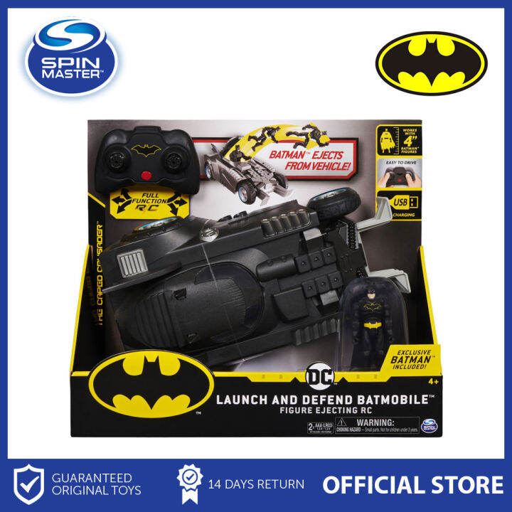 DC Batman Remote Control Launch and Defend Batmobile Vehicle with 4 ...