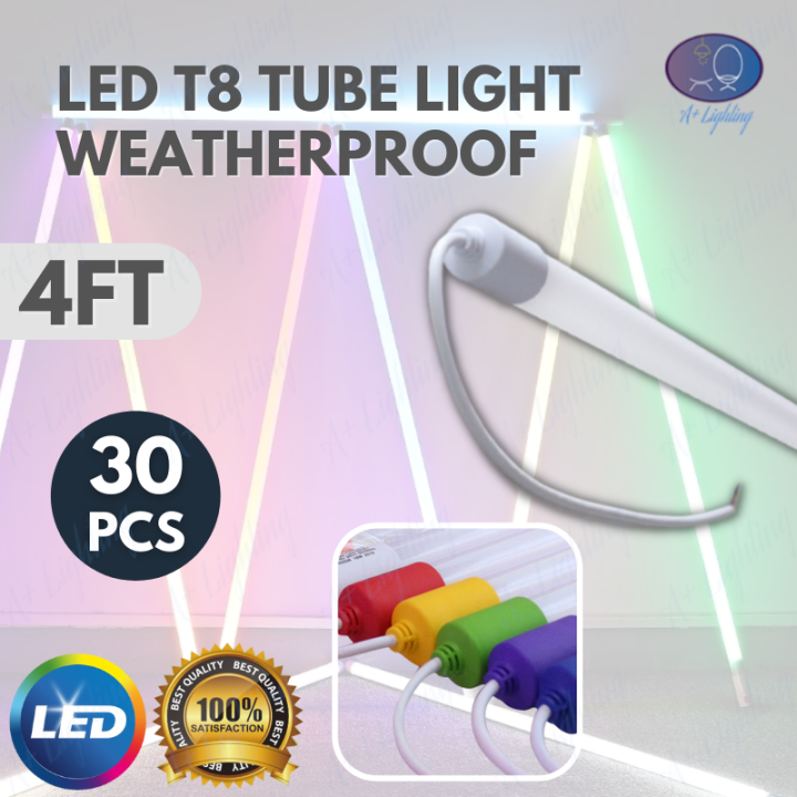 [NEW] LED T8 WEATHERPROOF TUBE LIGHT 18W 4 FEET MULTI COLOR OUTDOOR ...