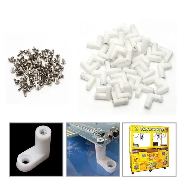 4set L Type motherboard PCB Mounting Feet with Screw Arcade Game Board ...