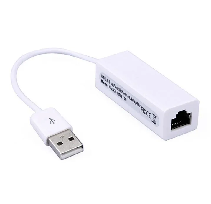 USB 2.0 to RJ45 Ethernet Lan Network Adapter 10/100Mbps Fast Network ...