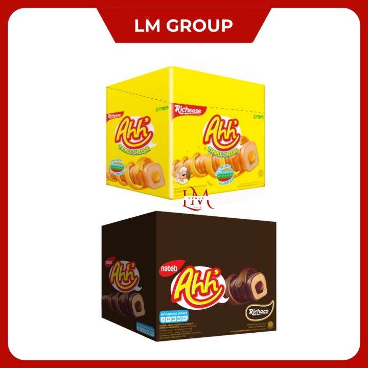 Richeese/Richoco Nabati Ahh 500 Triple Cheese Roll / Cokelat/ Korean ...