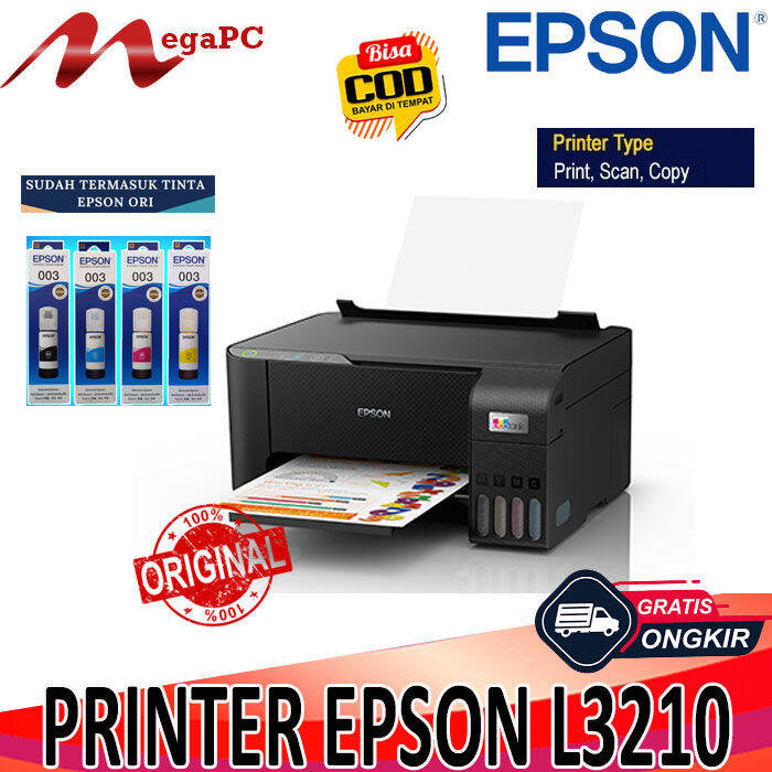 PRINTER EPSON L3210+TINTA ORIGINAL PRINT SCAN COPY | Lazada Indonesia