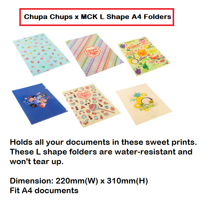 Chupa Chups L Shape A4 Folder | Lazada Singapore