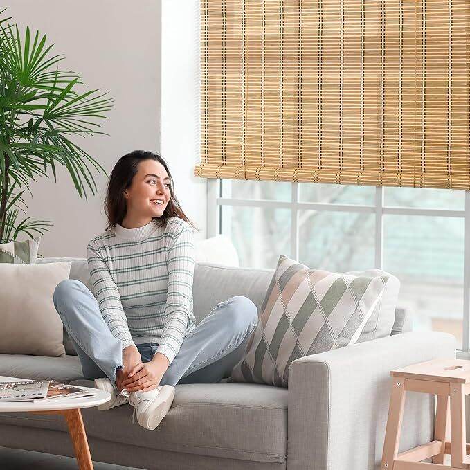 Bamboo Wooden Roll Up Blinds native bamboo | Lazada PH