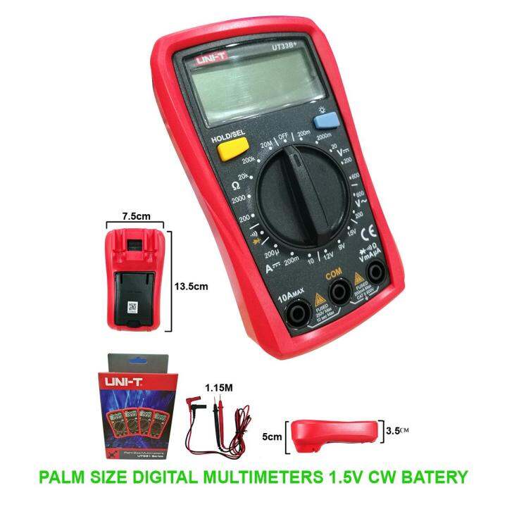 UNI-T UT33B+ Palm Size Digital Multimeters 1.5V | Lazada