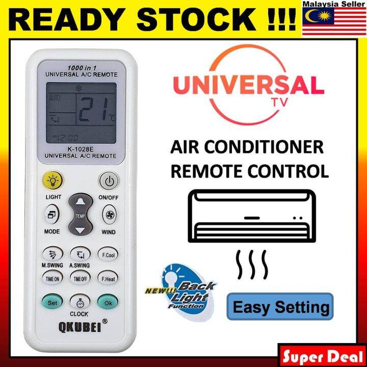 QKUBEI Universal Air Cond Air Conditioner Remote Control K-1028E ...