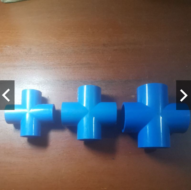 PER PCS! Pvc blue Cross Tee, pvc blue nipple, pvc cap with threat ...