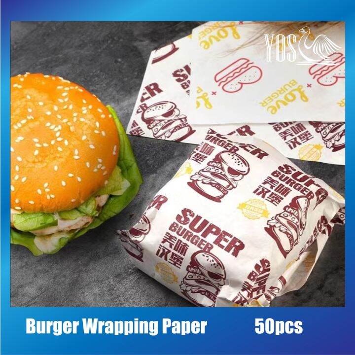 Burger Paper Wrapping Paper Wax Paper Food Wrapping Grease Resistance ...
