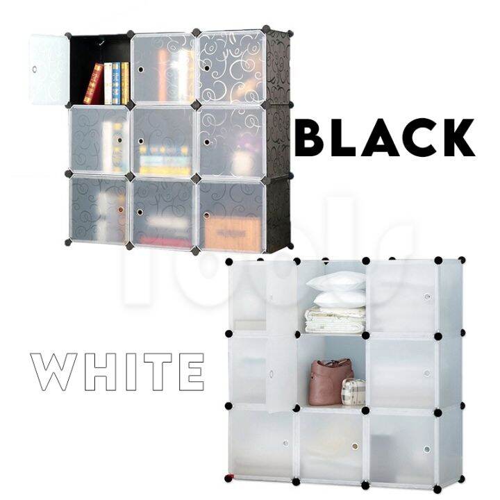 Cabinet 9 Cubes Cube DIY Wardrobe Rak Rack Storage Organizer Almari ...