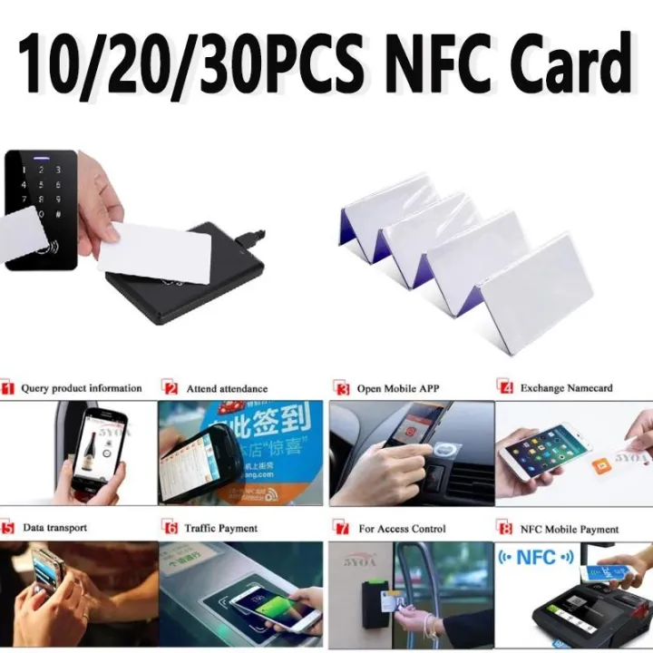 PVC NFC Smart Card Blank NFC Tag NTAG215 504Bytes 13.56mHz Rewriteable ...