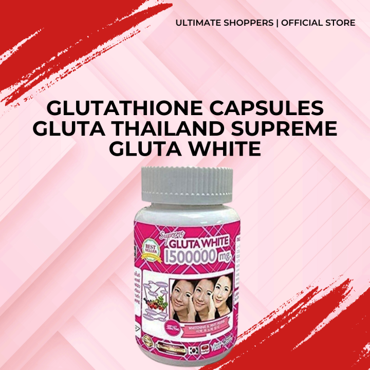Glutathione Capsules Gluta Thailand SUPREME Gluta White 1,500,000mg ...