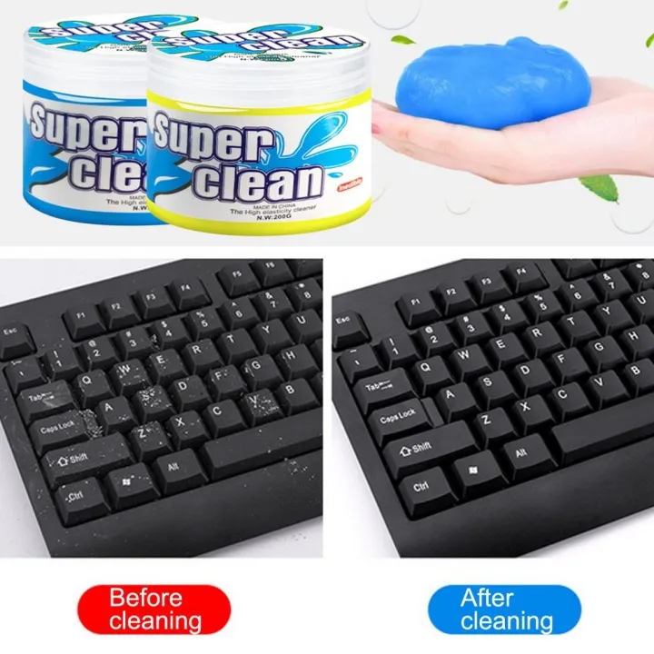 200g Super Cleaner Car Detail Cleaning Gel Soft Sticky Dust Remover Gel ...