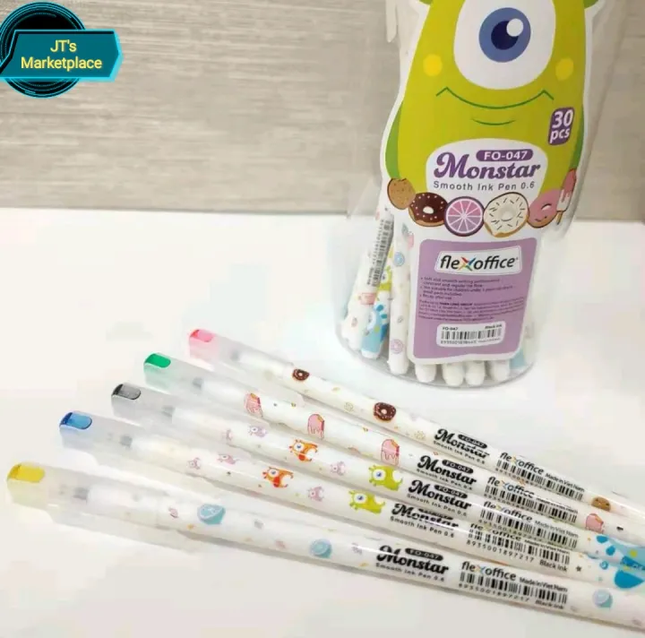 Flex Monstar Gel Pen 0.6mm Tip 30 pcs (Black Ink) | Lazada PH
