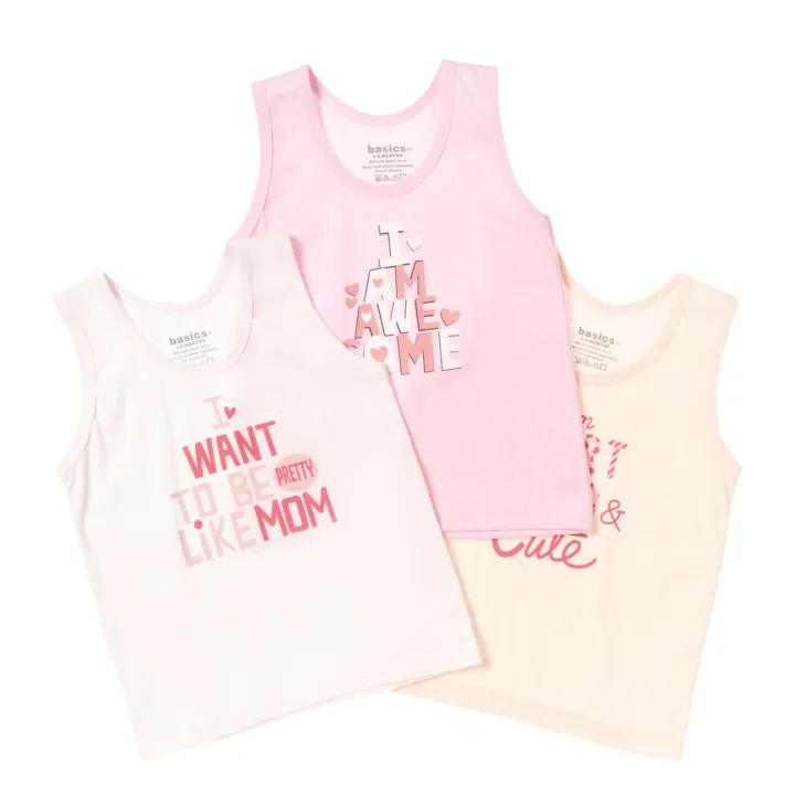 SM Basics Baby Girls 3-piece Like Mom Tank Set | Lazada PH