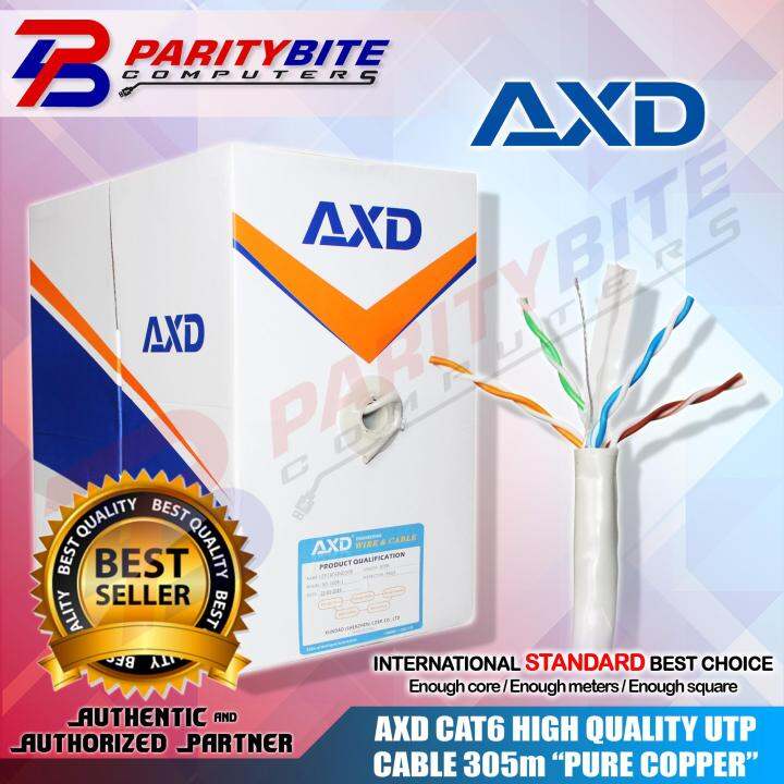AXD CAT 6 BC 305M (INDOOR) UTP CABLE PURE COPPER | Lazada PH