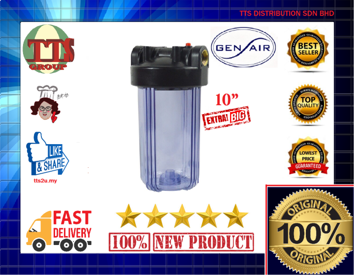 TTS - 10" JUMBO TRANSPARENT HOUSING WATER FILTER WITH REFILL (CLEAR ...