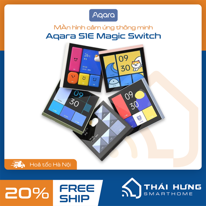 Màn hình cảm ứng Aqara S1E Smart Magic Switch, bản quốc tế, kết nối ...