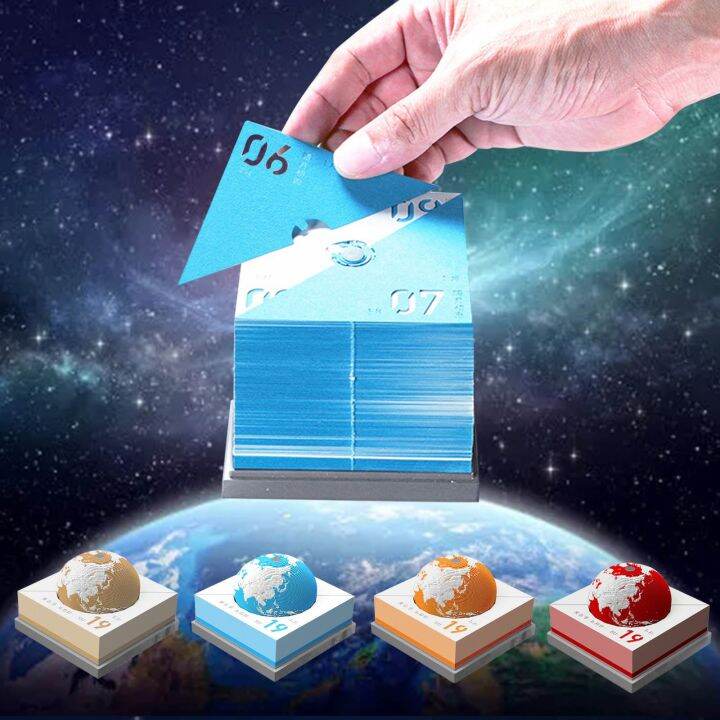 Earth Calendar 3d Earth Model Desk Calendar Desktop Paper Decors ...
