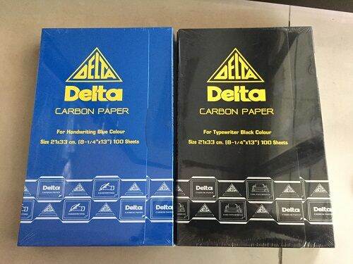 กระดาษ กระดาษคาร์บอน Delta ดำ-น้ำเงิน กระดาษก็อปปี้ กระดาษเคมี Carbon ...