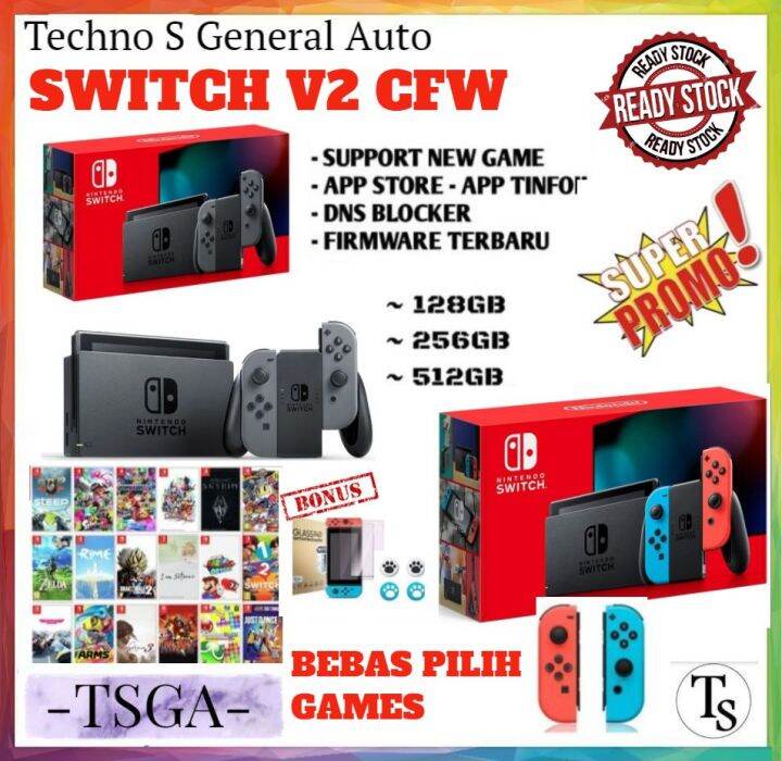 Console Nintendo Switch CFW 128GB 256GB 512GB Bonus Full Game | Lazada Indonesia
