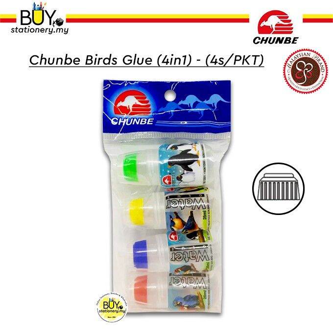 Chunbe Cute Mini Glue (4in1) - (4s/PKT) Gam Kertas DIY Stationary Alat ...