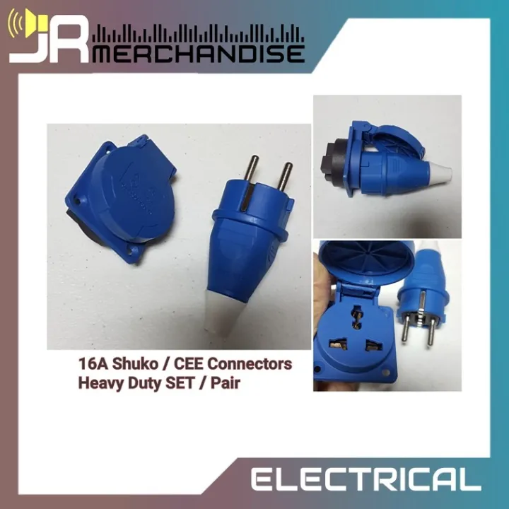 BUNDLE (KM1+KM2) SET Schuko Plug Male E-012 + Chassis Female Universal E-122D | Lazada PH