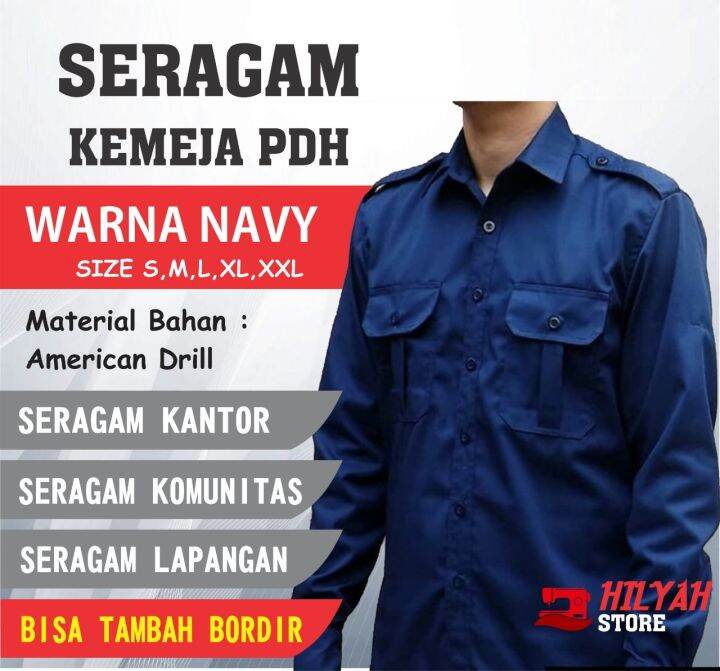 Seragam Kemeja PDH / PDL Lapangan Baju Kerja Outdoor Tactical Hiking Gunung (Bisa tambah bordir ...