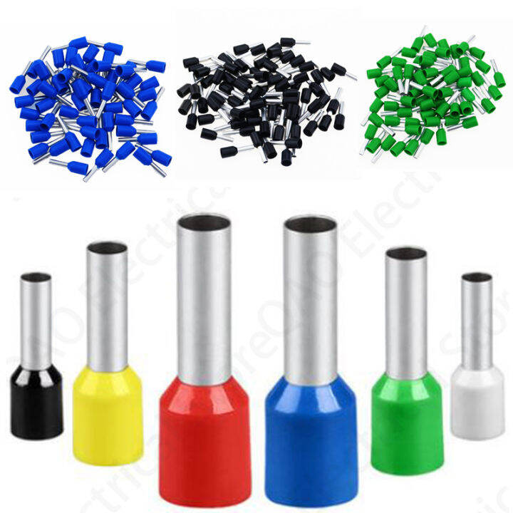 100pcs/Pack E0508 E7508 E1008 E1508 E2508 Insulated Ferrules Terminal ...