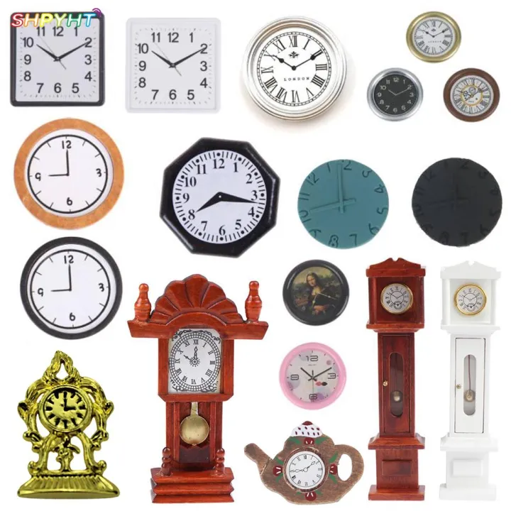 Multi Dollhouse Wall Clock Bird Octagonal Alarm Clocks Doll House ...