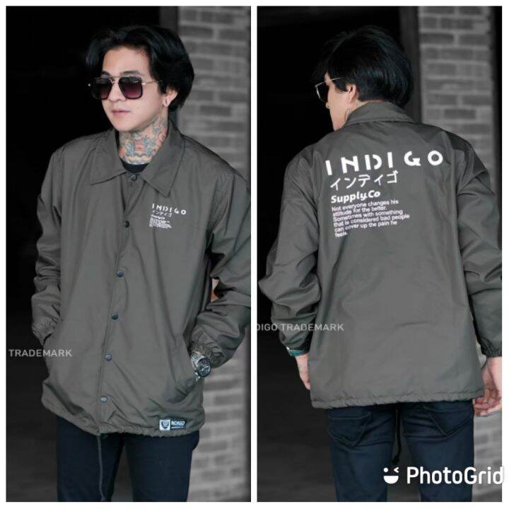 JAKET COACH PRIA HIJAU ARMY - JAKET COACH INDIGO JAPAN SUPPLY - JAKET ...