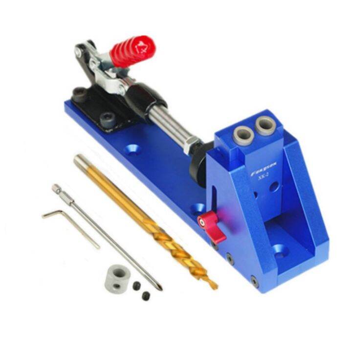 Upgraded Oblique Pocket Hole Jig Kit System w/ Step Drill Bit WoodWork ...