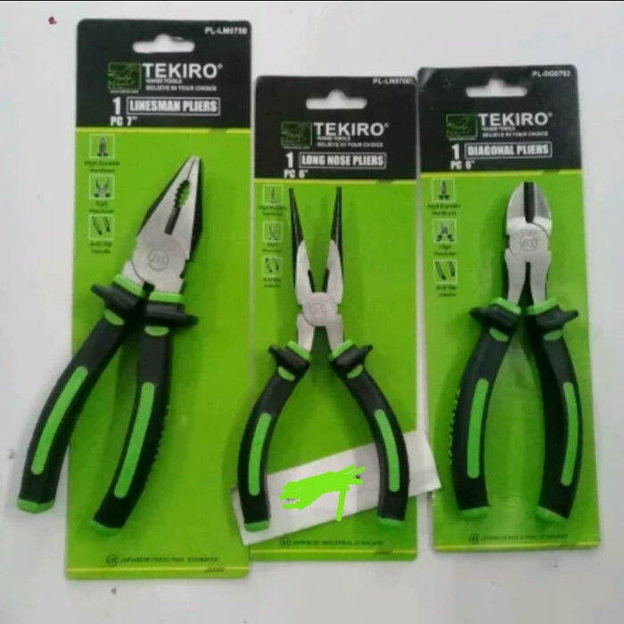 Termurah dan Bisa Cod!!! PAKET SET TANG KOMBINASI POTONG LANCIP TEKIRO ...