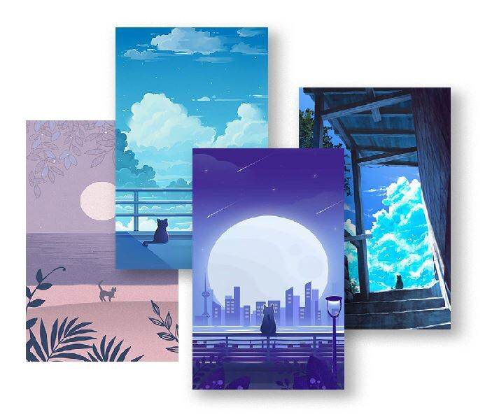 Cat Sky Junk Journal Paper Backgrounds Scrapbooking 4pcs | Lazada PH