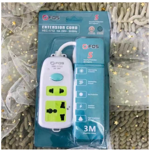 MultiChange FOS HEC-1712 2P Electric Outlet Extension Cord 3M | Lazada PH