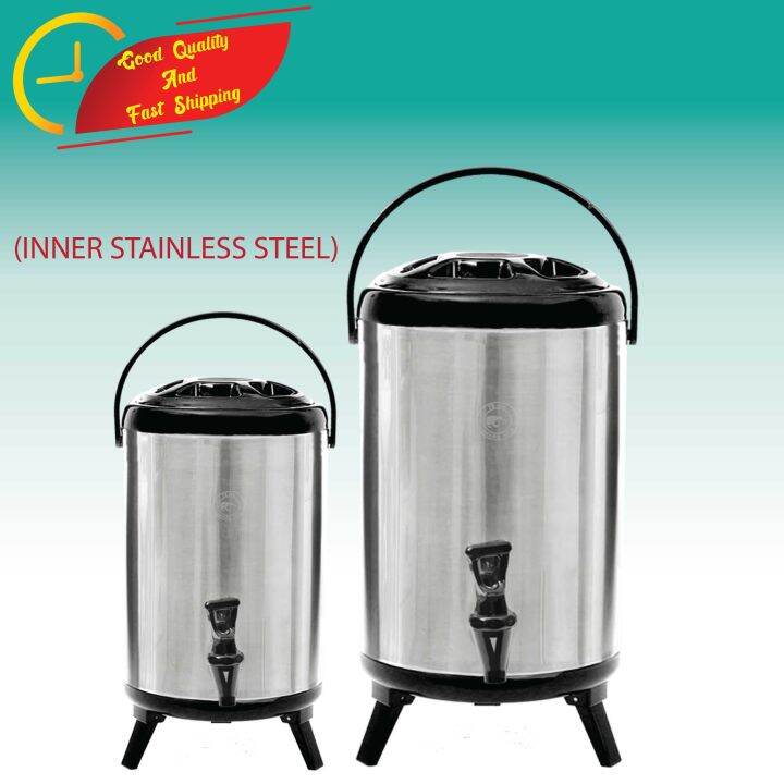 Stainless Steel Beverage Dispenser With Tap / Milk Tea Bucket Barrel ...