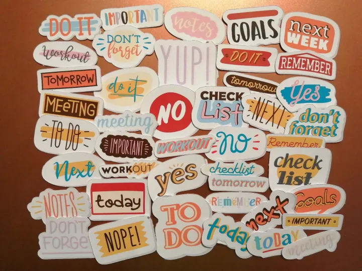 50 Pcs Journal To Do List Stickers for Journal & Planner Labels | Lazada PH