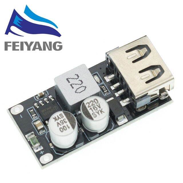 USB QC3.0 QC2.0 USB DC-DC Buck Converter Charging Step Down Module 6-32V 9V 12V 24V to Fast ...