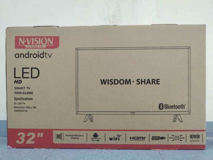 Nvision 32" S800-S32MB LED Smart Android TV High Definition Smart ...