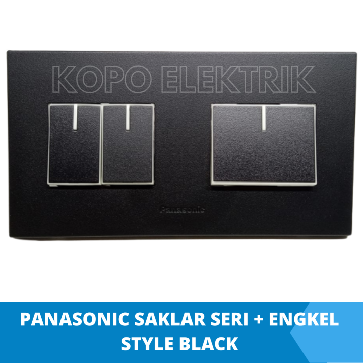 Panasonic Saklar Seri + Engkel Besar Style Black Tanam Saklar Minimalis ...