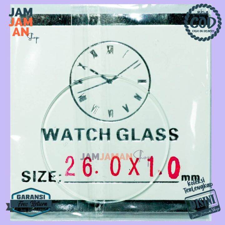 Kaca Jam Kaca Bahan Aksesoris Jam PNC-260 Bagus Kaca Datar 2,6 cm ...