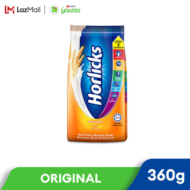 Horlicks Original Nutritious Malted Drink Refill Pack 360g | Lazada