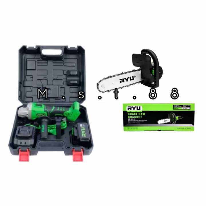 PAKET 1 SET TEBANG POHON RYU!!RYU Cordless Angle Grinder Gerinda ...