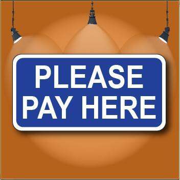 PLEASE PAY HERE PP SIGN BOARD 100X200MM. WE ACCEPT CUSTOM-MAKE ORDER ...