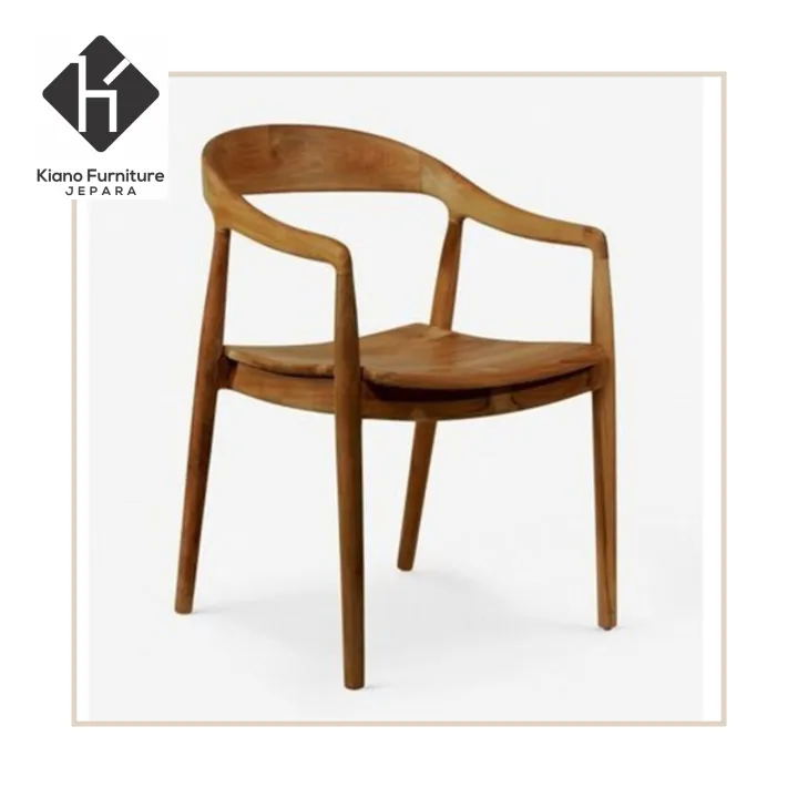 Kursi Makan Minimalis | Kursi Cafe Minimalis | Kursi Selly Kayu Jati - Unfinishing | Lazada ...