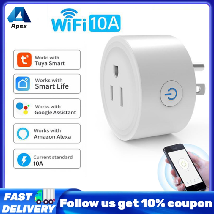 【Apex】WiFi Smart Plug Socket Outlet Remote Control Smart Timer Eco Plug ...