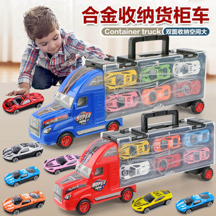 Cross-Border New Children's Catapult Folding Container Truck DIY Launch ...